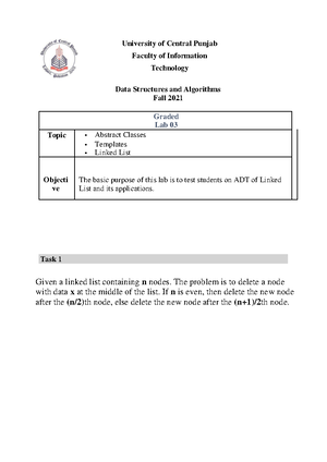 Data Structures & Algorithms Lab Manual - LABORATORY MANUAL EXPERIMENTS ...
