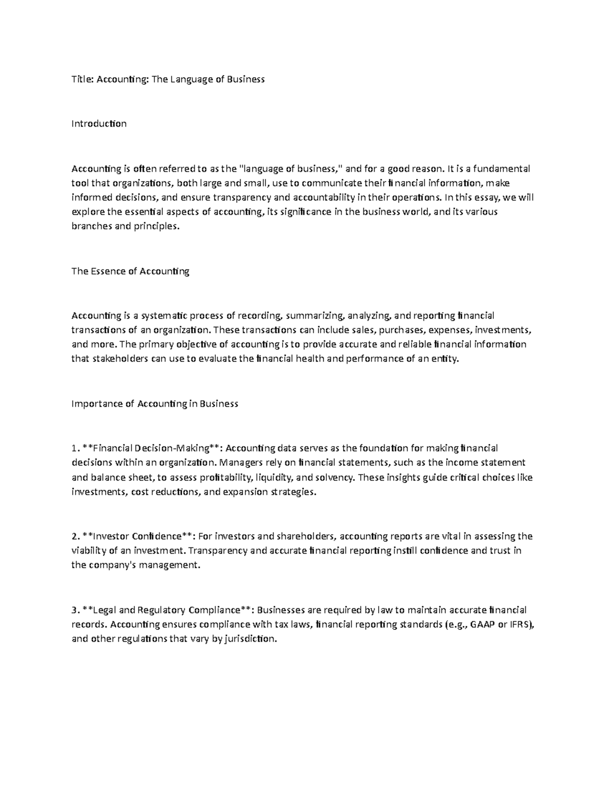 Accounting The Language of Business - Title: Accounting: The Language ...