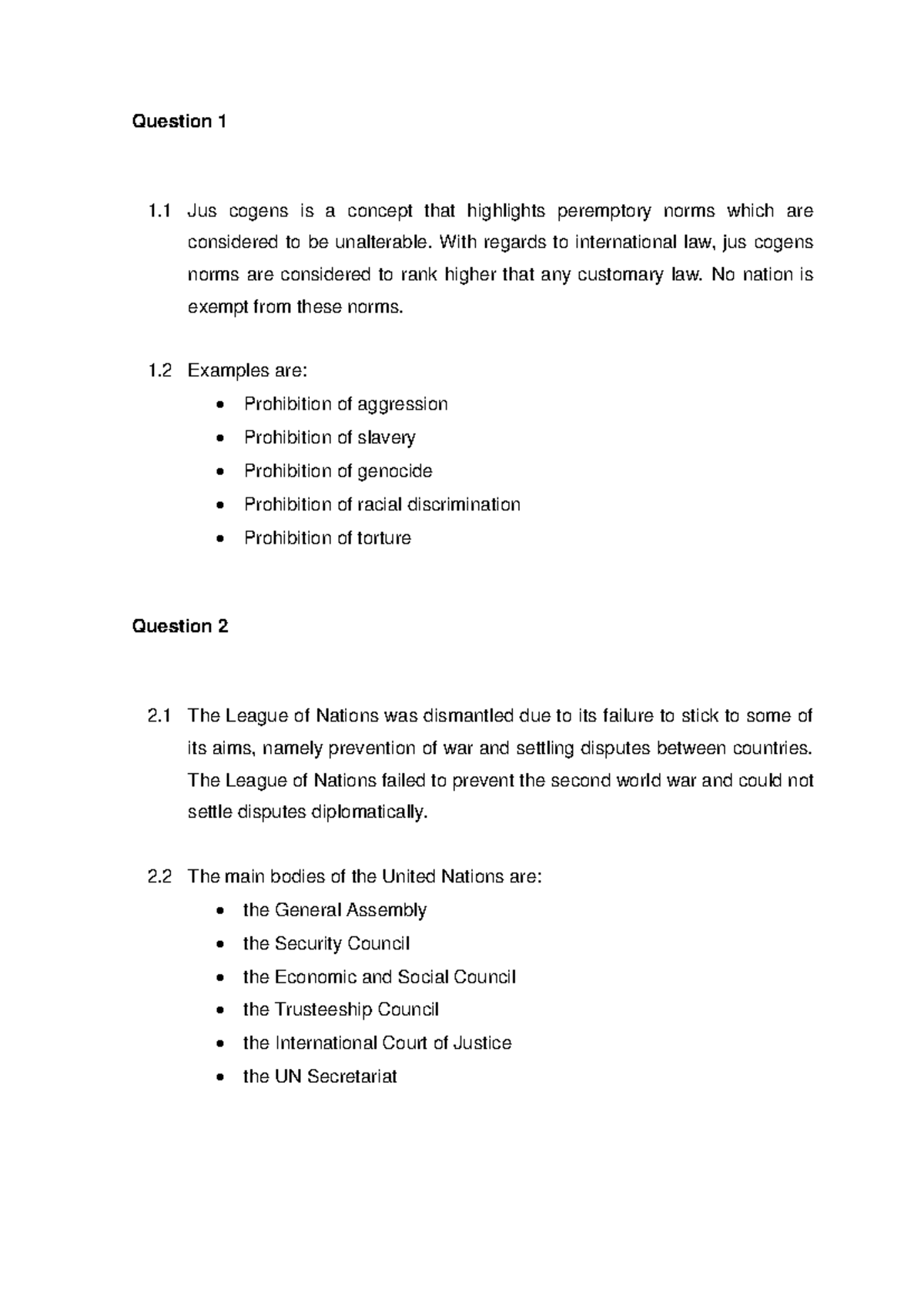 Assignment 02 LCP4801 - Question 1 1 Jus cogens is a concept that ...