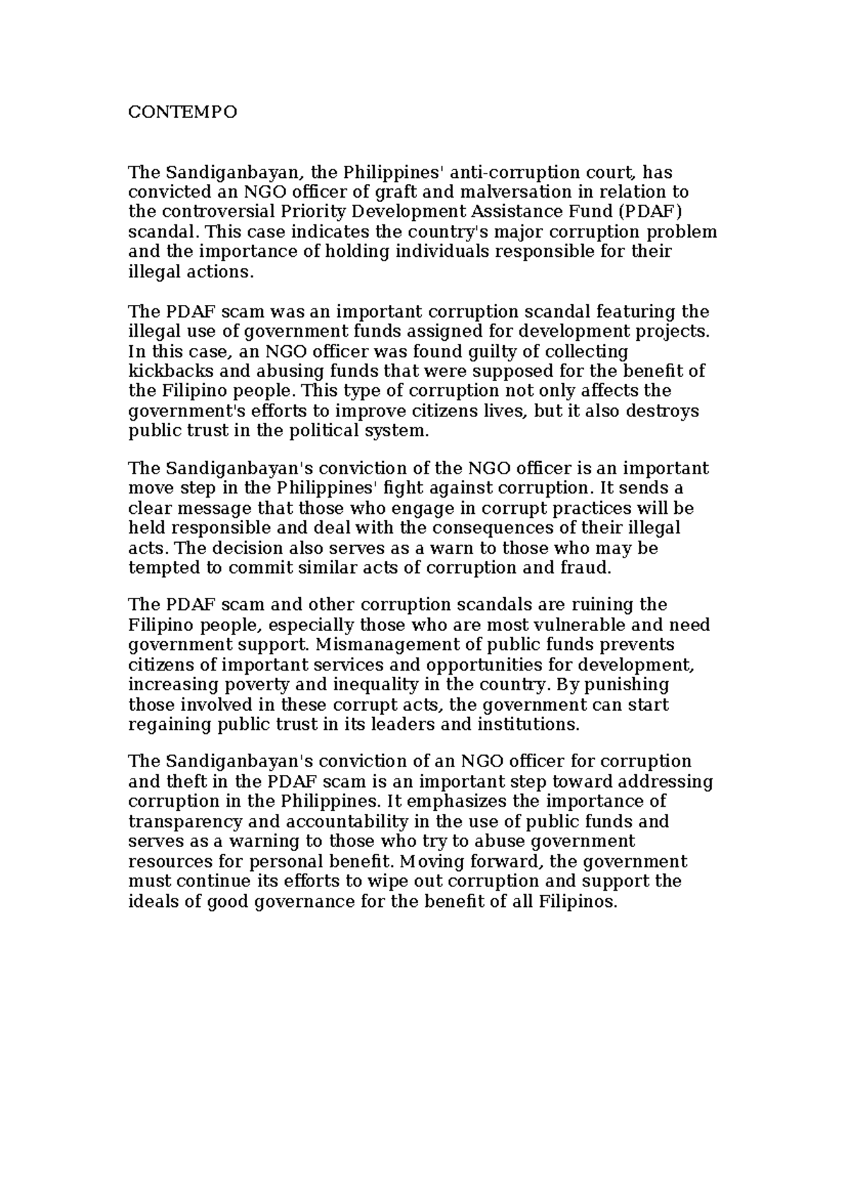 Contempo - CONTEMPO The Sandiganbayan, the Philippines' anti-corruption ...