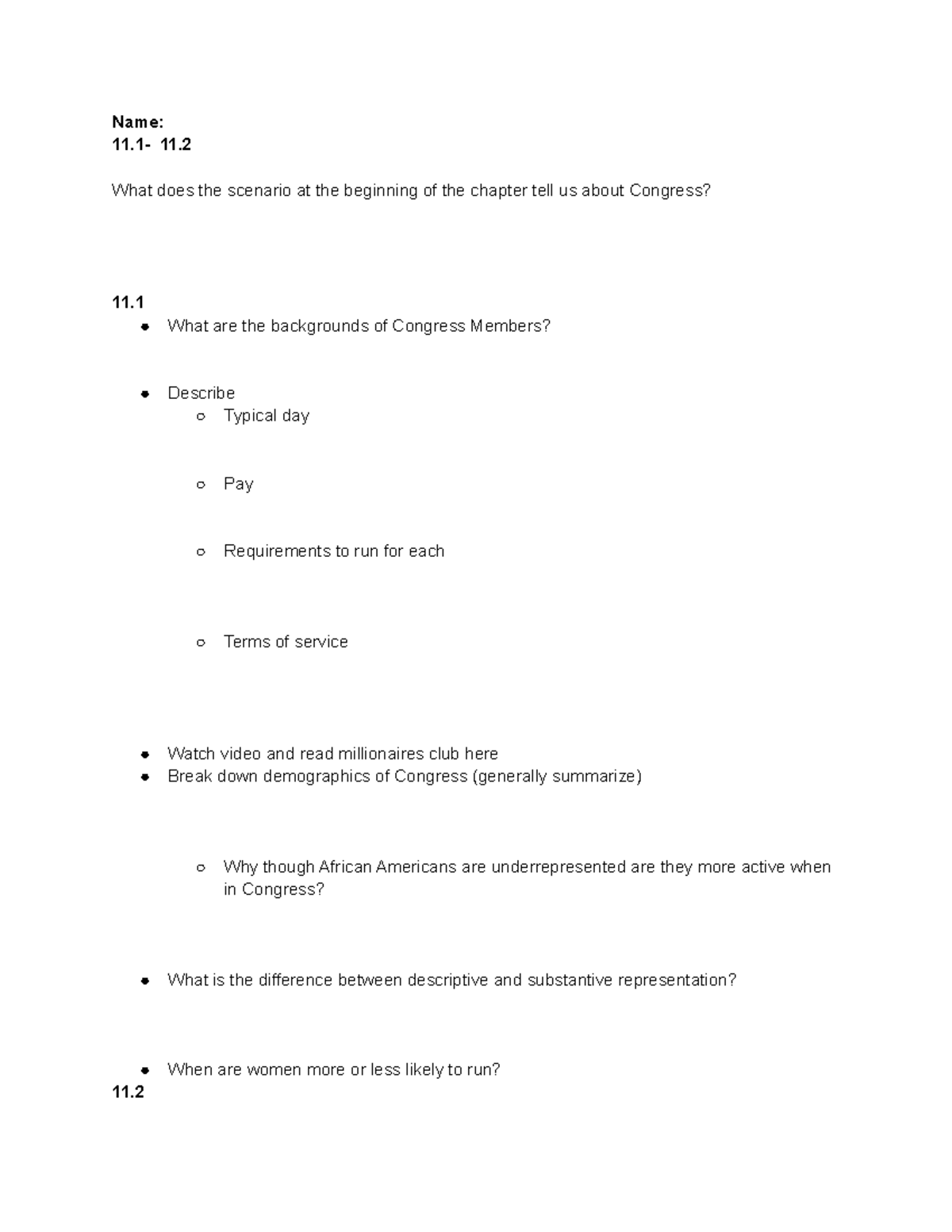 Ch 11 Outline - Guided notes about basic concepts - Name:11- 11. What ...