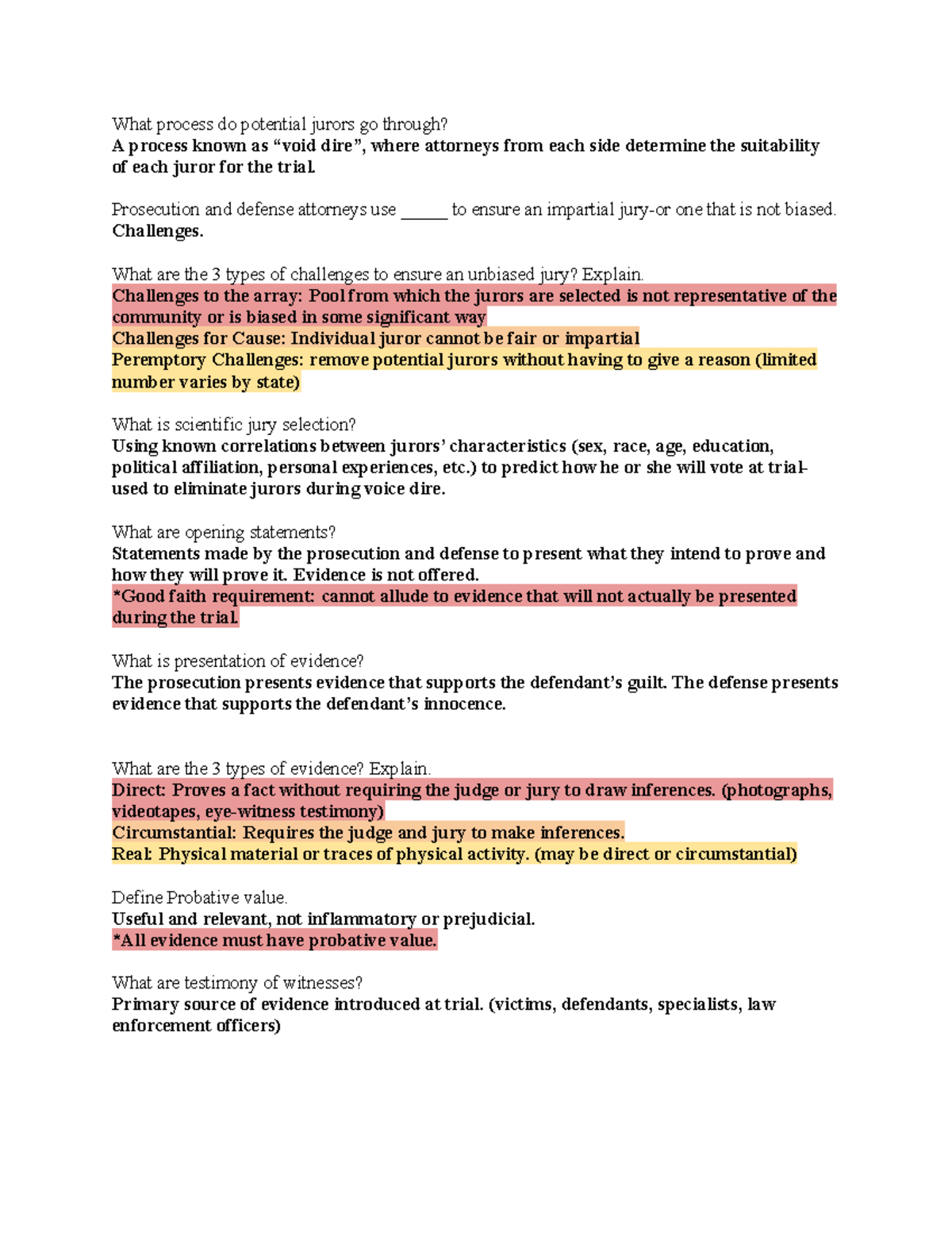 CCJ2020 Part 3 - Lecture notes 3 - What process do potential jurors go ...