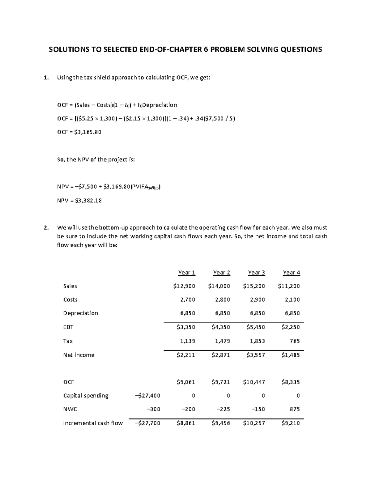 SOL CHAP 6 - SOL CHAP 6 - SOLUTIONS TO SELECTED END-OF-CHAPTER 6 ...