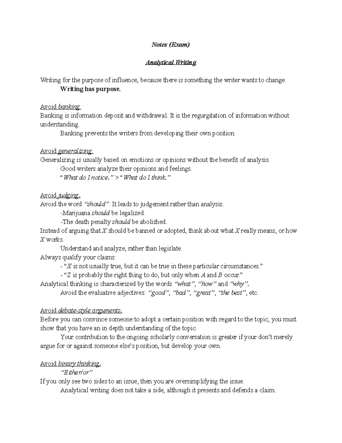 exam-notes-workshop-in-essay-writing-notes-exam-analytical