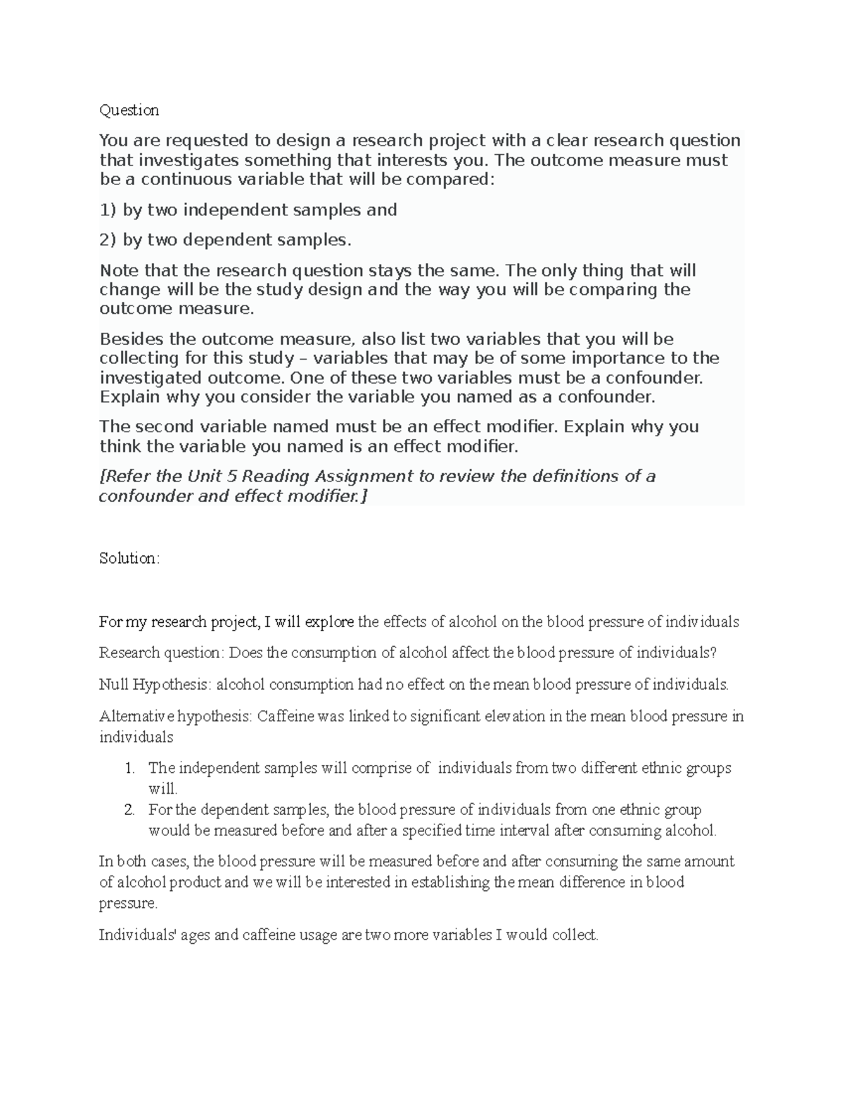 HS4510 Unit 6 Discussion Question You Are Requested To Design A hs4510-unit-6-discussion-question-you-are-requested-to-design-a