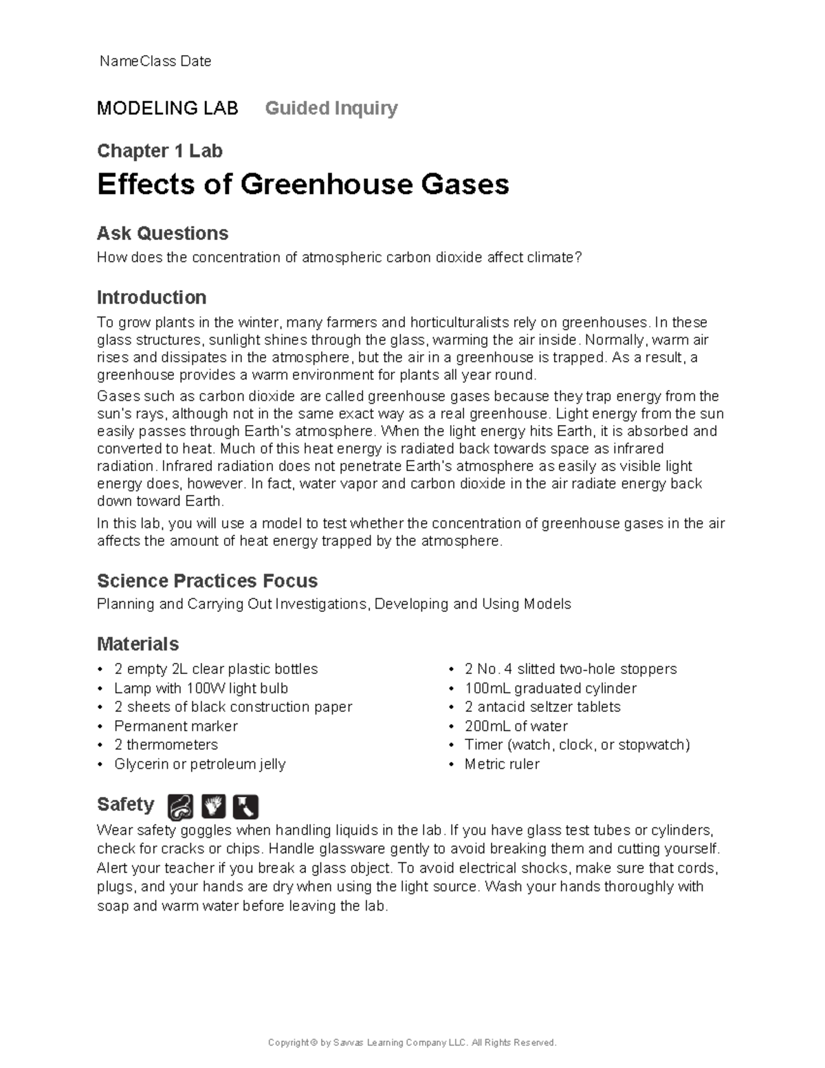 BIO 3CM CH01 Chapter Lab - MODELING LAB Guided Inquiry Chapter 1 Lab ...