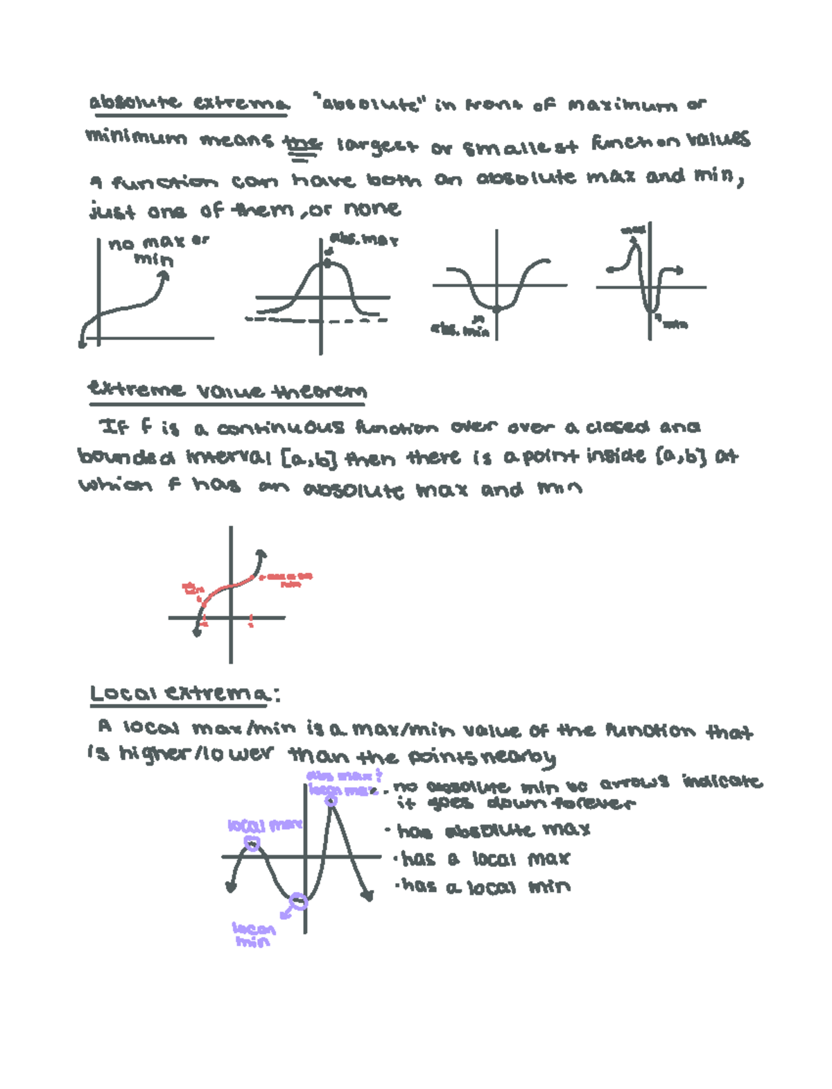 Maxima and Minima - This set of notes defines absolute extrema, extreme ...