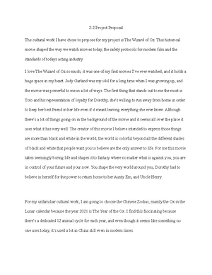 Module 2 Project - Module 2 Project 9/11/ Select a cultural work from ...