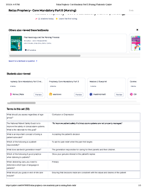 Relias Assessments - Core Mandatory Part I - All of the above (Not ...