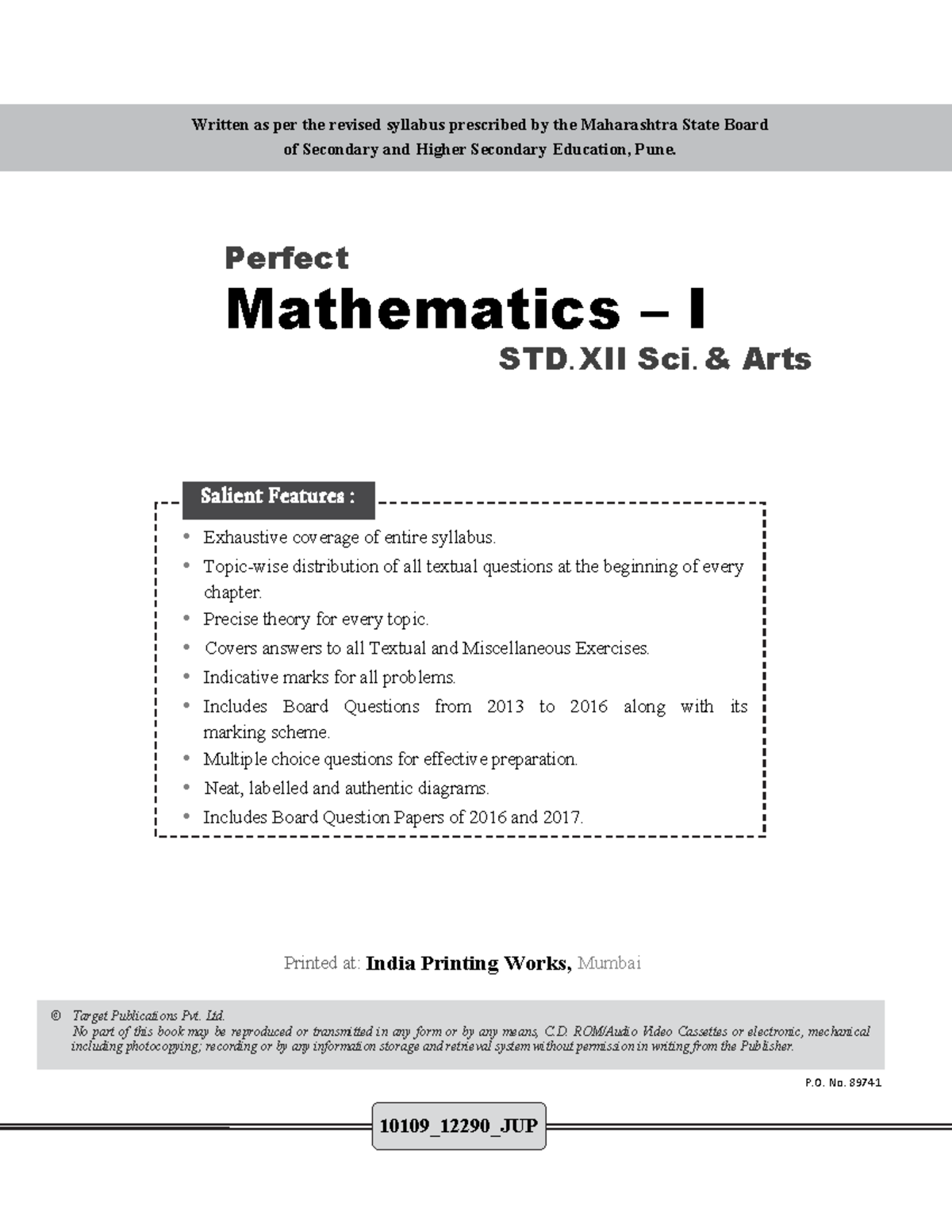 Std xii perfect maths 1 - +-+ - © Target Publications Pvt. Ltd. No part ...