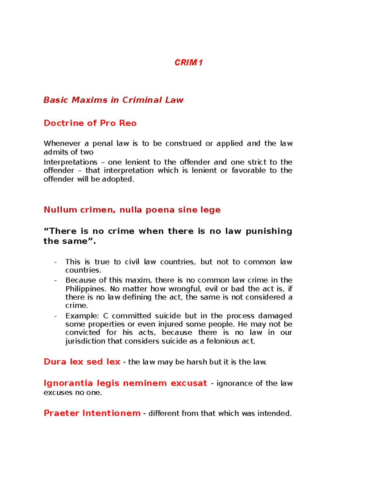 Criminology-3 - Lecture notes 3 - Criminal law - Studocu