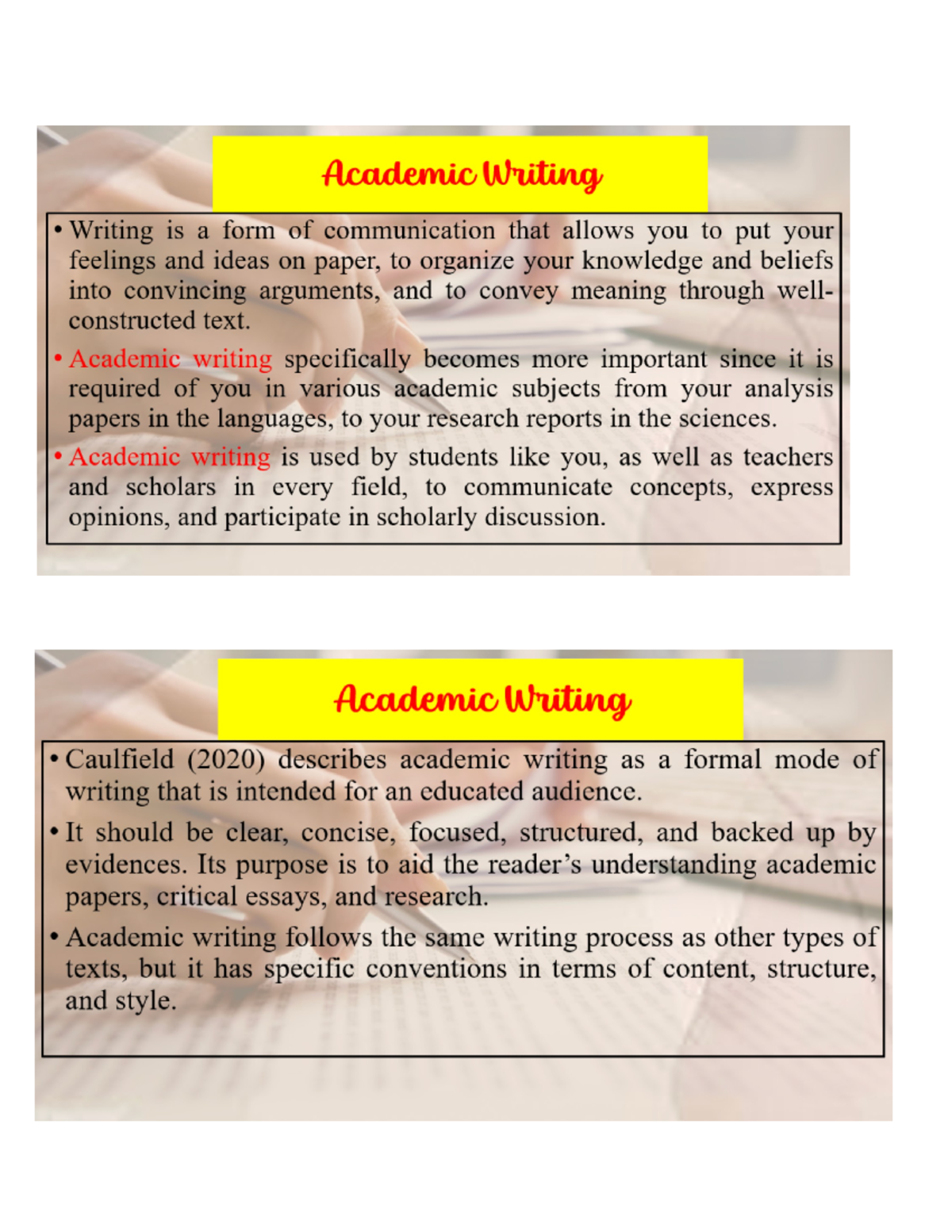 Academin Writting - Lecture notes of english - Introduksiyon sa ...