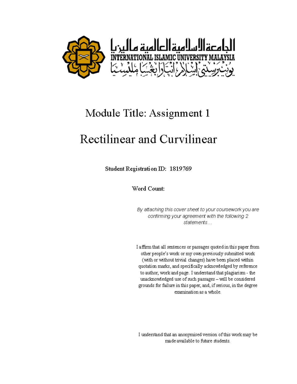 Assignment 1 Numerical Modeling - Module Title: Assignment 1 Rectilinear and Curvilinear Student ...