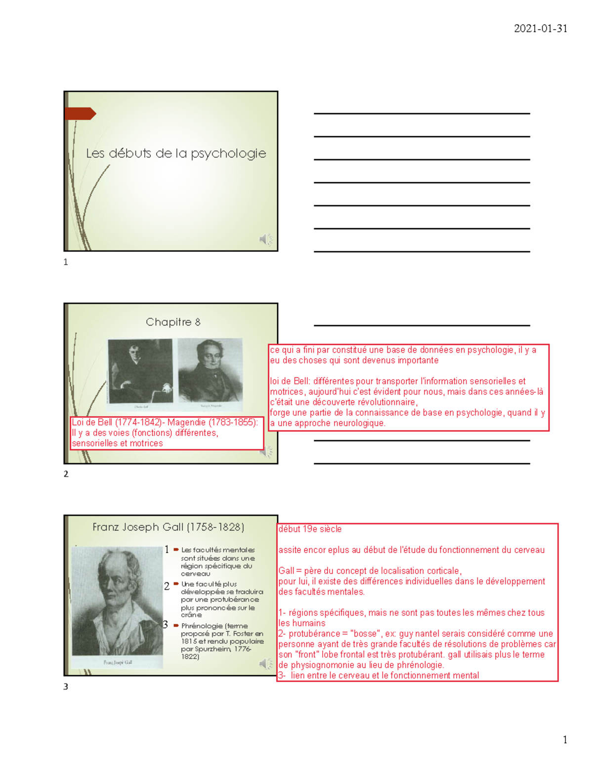 Cours 3 partie 1 les débuts de la psychologie - Les débuts de la ...