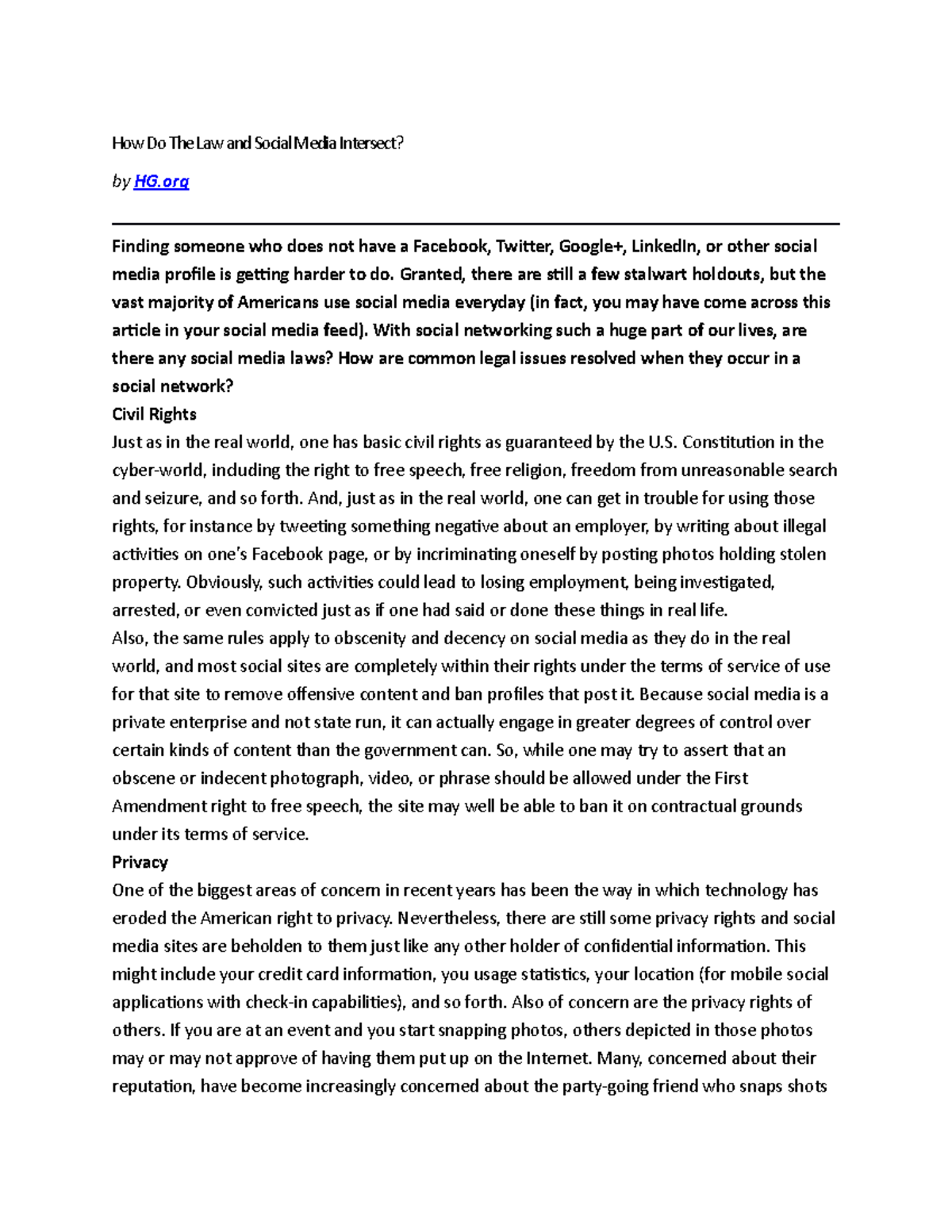 Law-Social-media - Detailed explanation of Social Media Laws in ...