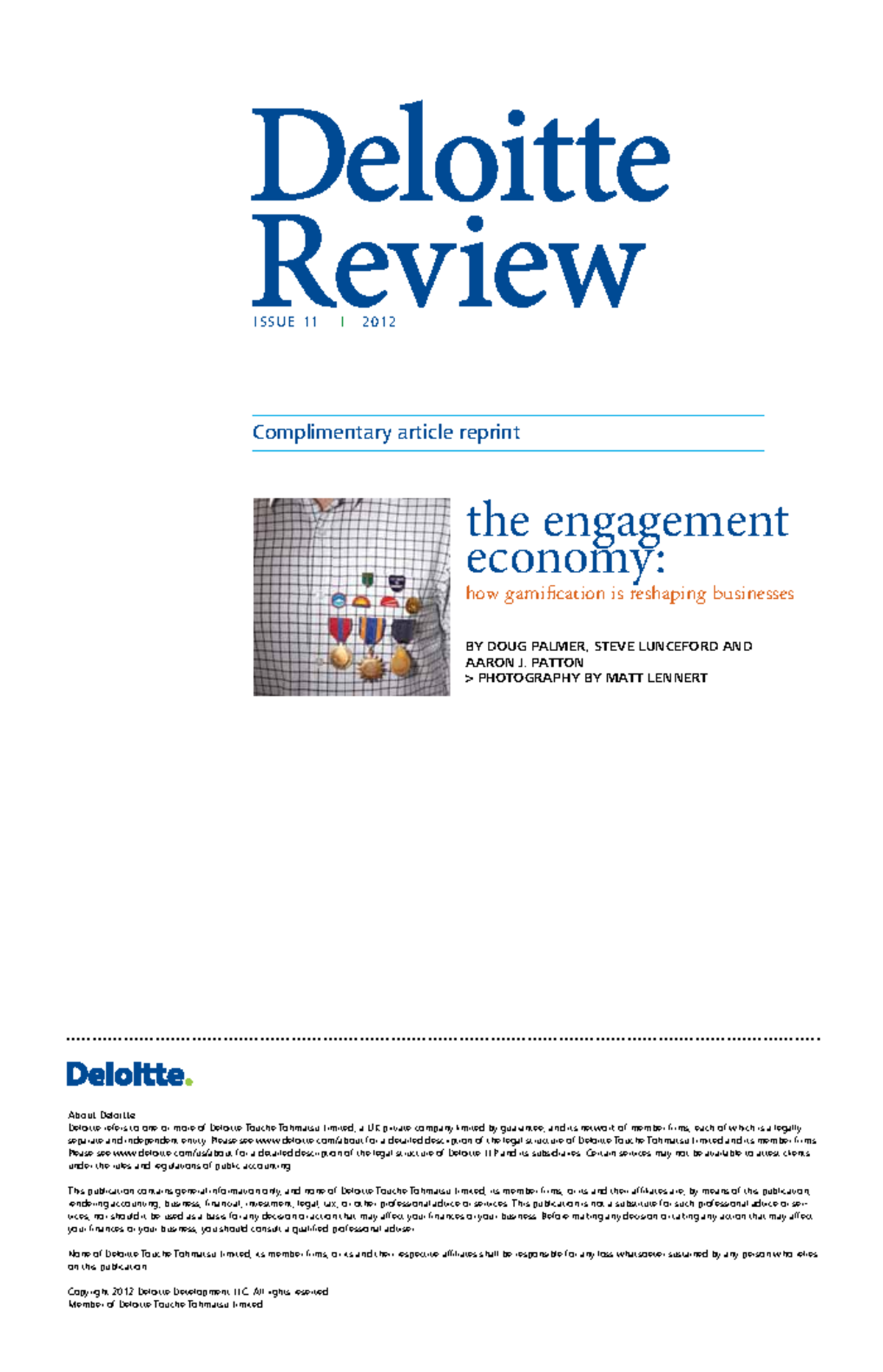 Gamification-27102024-075556 pm - About Deloitte Deloitte refers to one ...