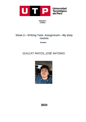 Tarea academica 2 - UwU - Esquema de producción: Título: Desarrollo recreacional 1. INTRODUCCIÓN ...