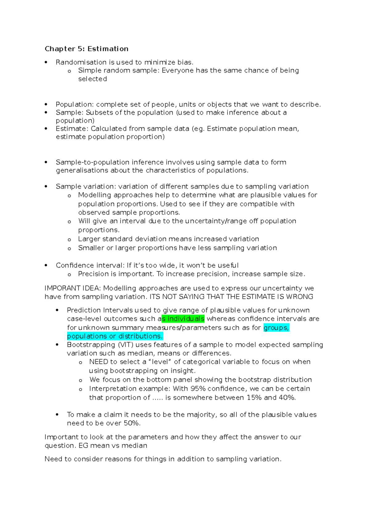 Stats Exam Cheat Sheet - Summary Introduction to Statistics - Chapter 5 ...