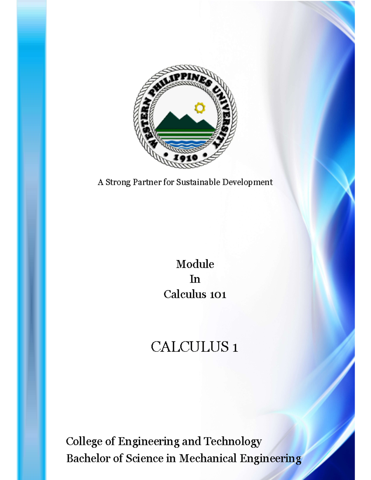 Calculus 1 Module College Algebra BSME - Module In Calculus 101 ...