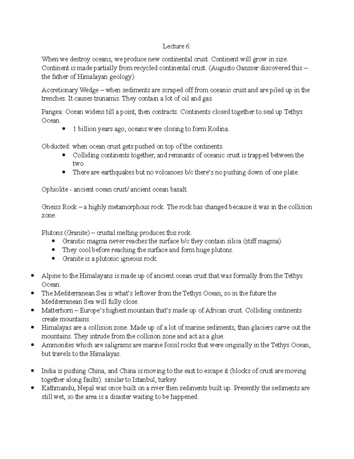 Lecture 6 - nananananana - Lecture 6: When we destroy oceans, we ...