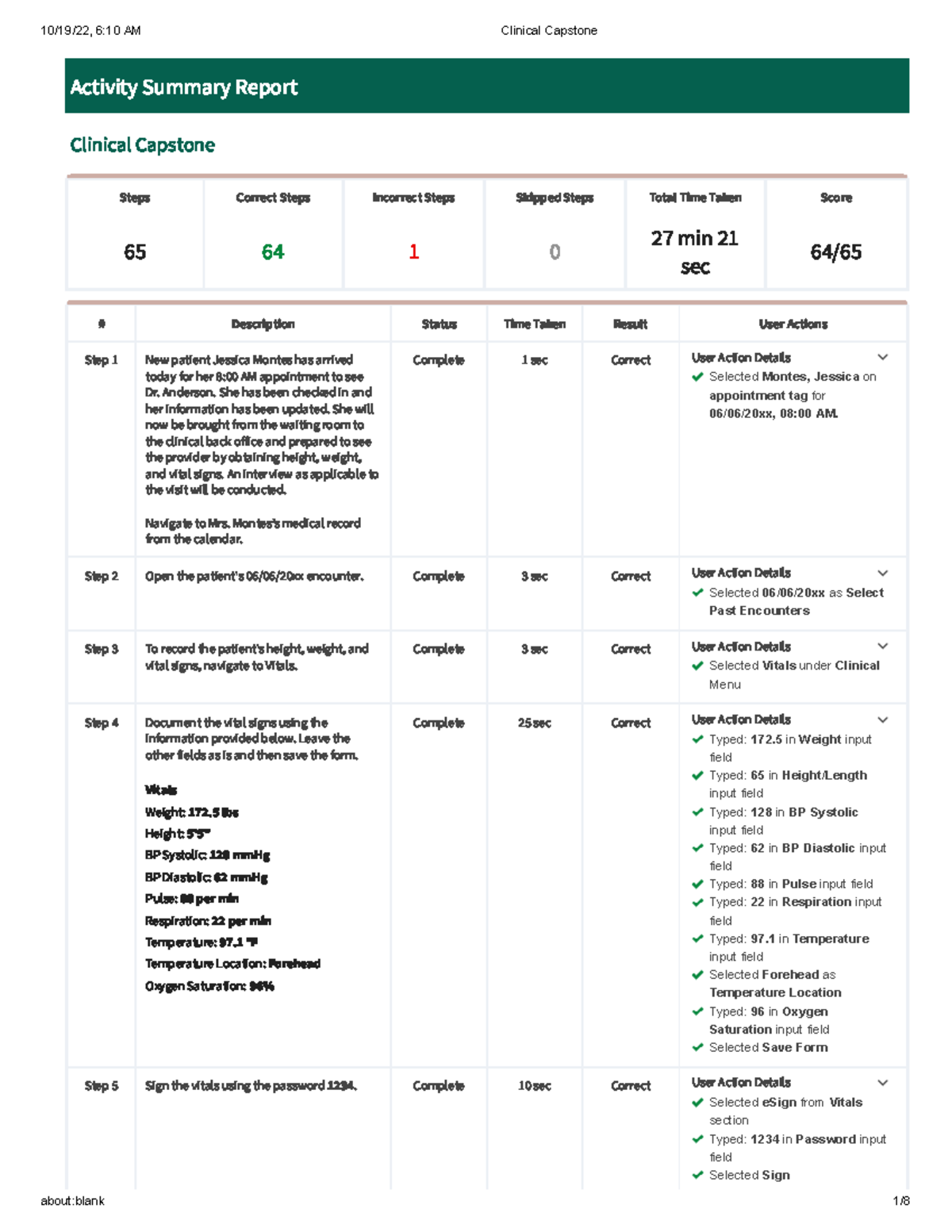Clinical Capstone Study Guide - Clinical Capstone Steps Correct Steps ...