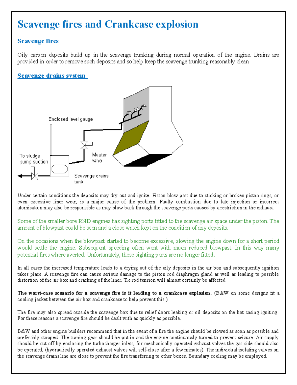 Unit5 - MICE1 - Scavenge fires and Crankcase explosions - Scavenge ...