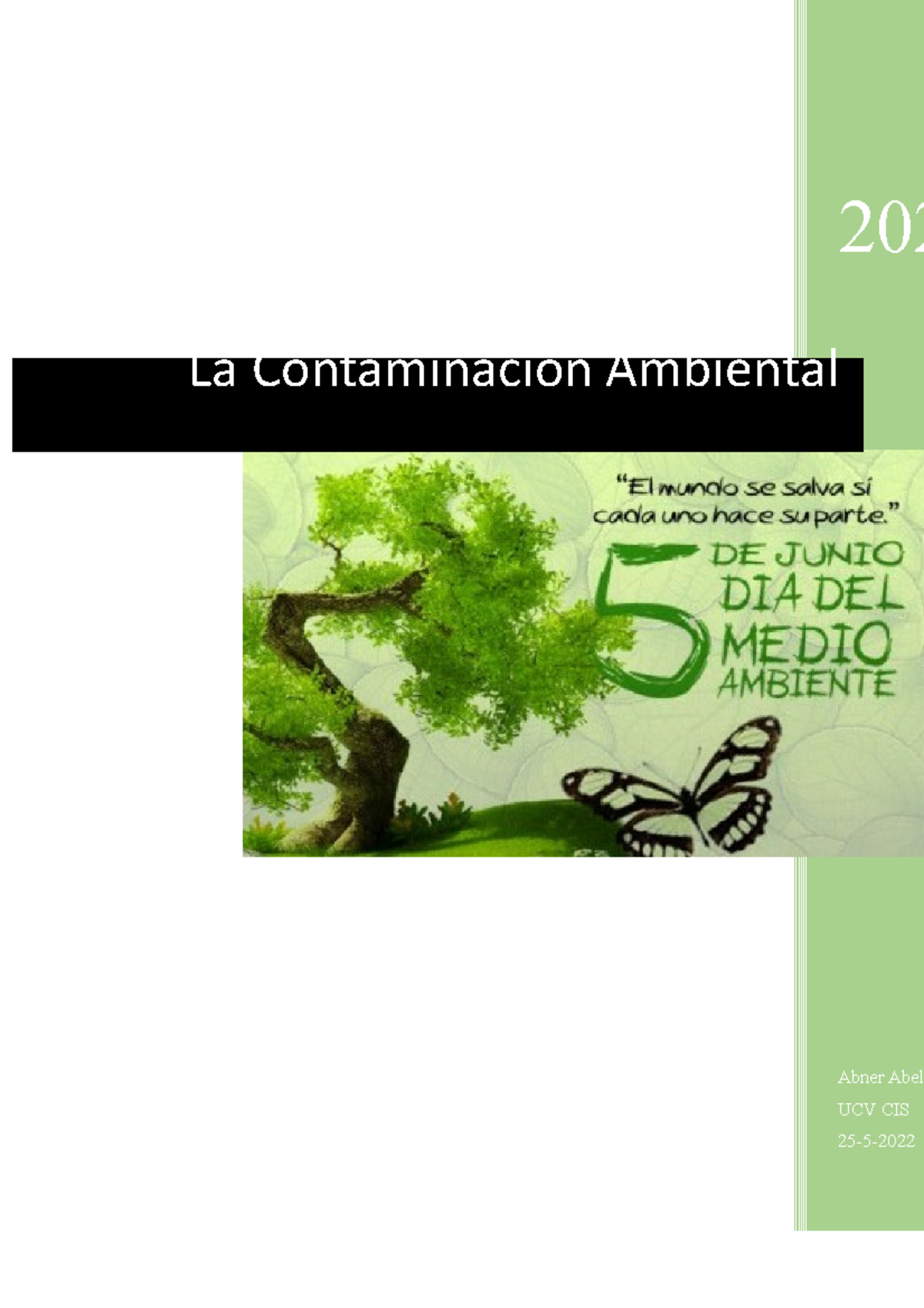 La Contaminacion Ambiental - 202 Abner Abel UCV CIS 25-5- La ...