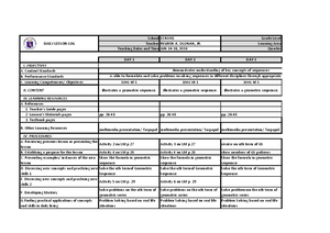 10. March - DAILY Lesson Log in Math 10 - School ECNVHS Grade Level ...