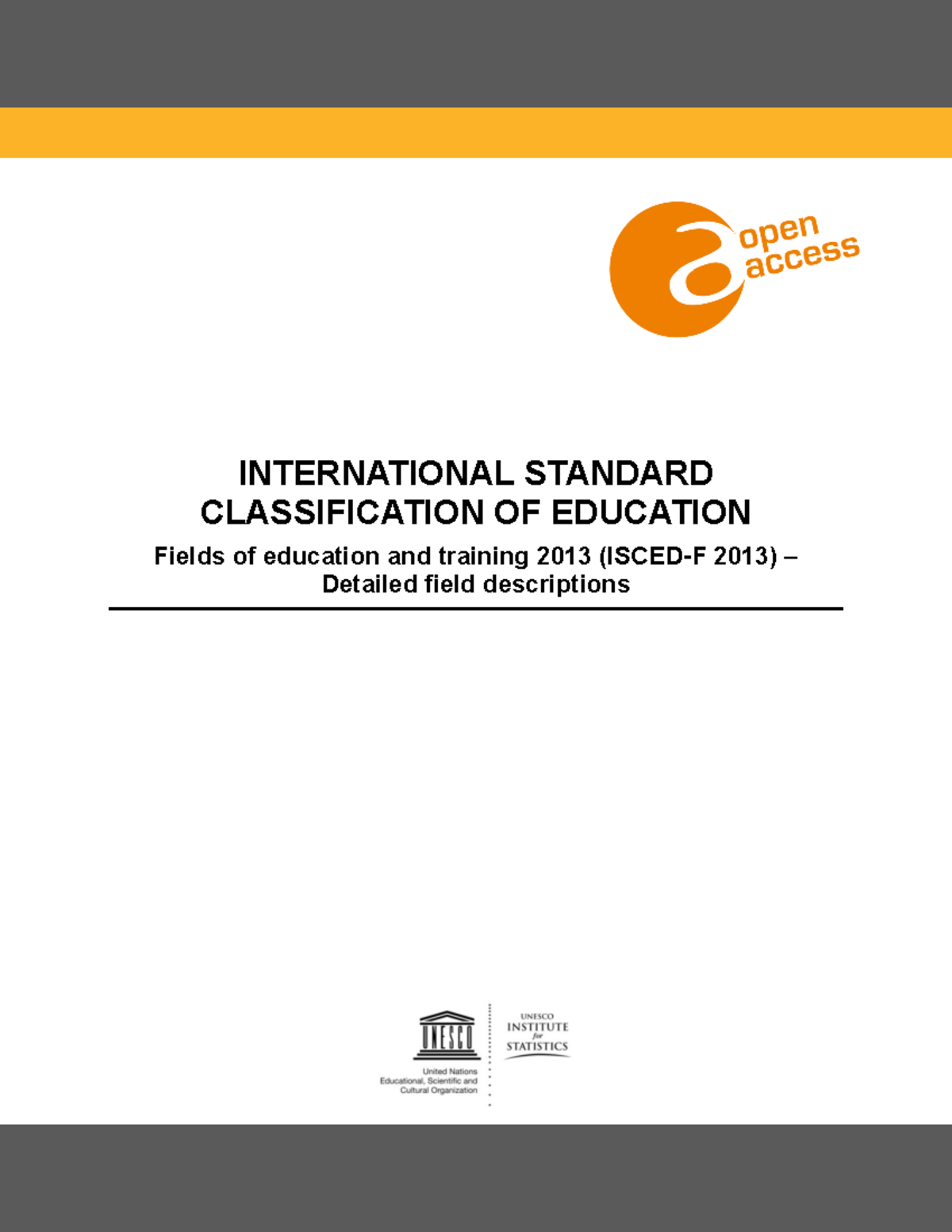 Unesco 2015 international standard classification of education fields ...