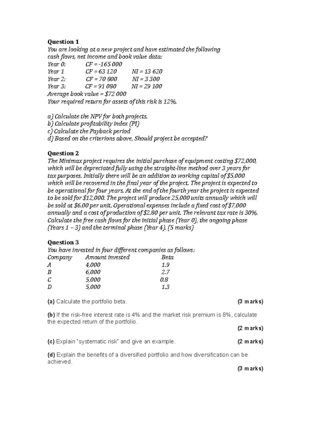 Final Exam Revision Questions which is more helps to prepare for the ...