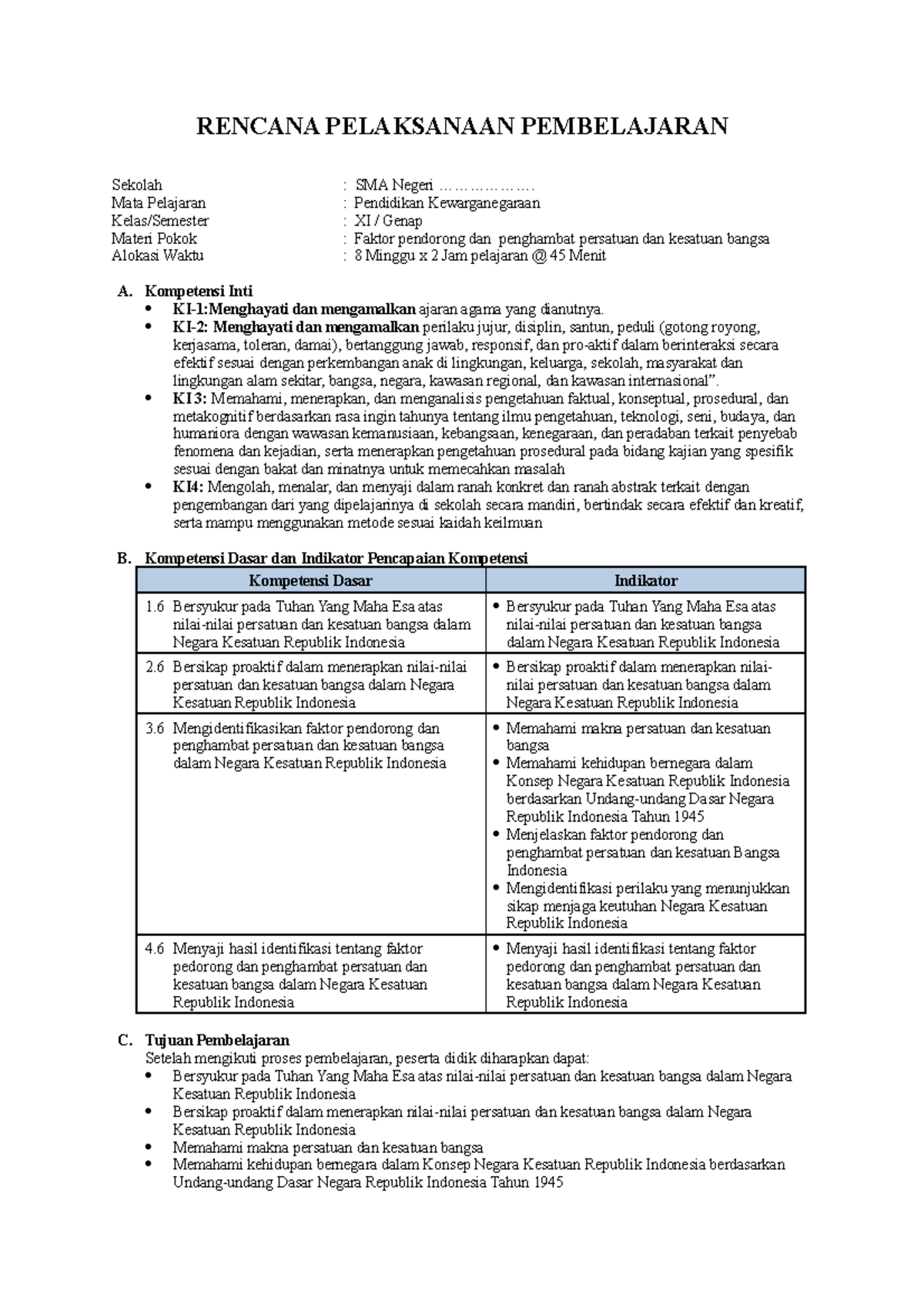 materi RPP digital - RENCANA PELAKSANAAN PEMBELAJARAN Sekolah : SMA ...