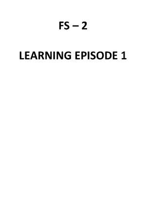 FS2-EP3 - Field Study - FIELD STUDY 2 Learning Understanding AR Episode Concepts, FS2 Processes ...