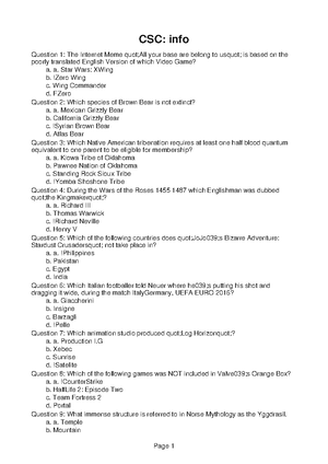 CSC257 Lab 1 - CSC: Paper Question 1: According to Algonquian folklore ...