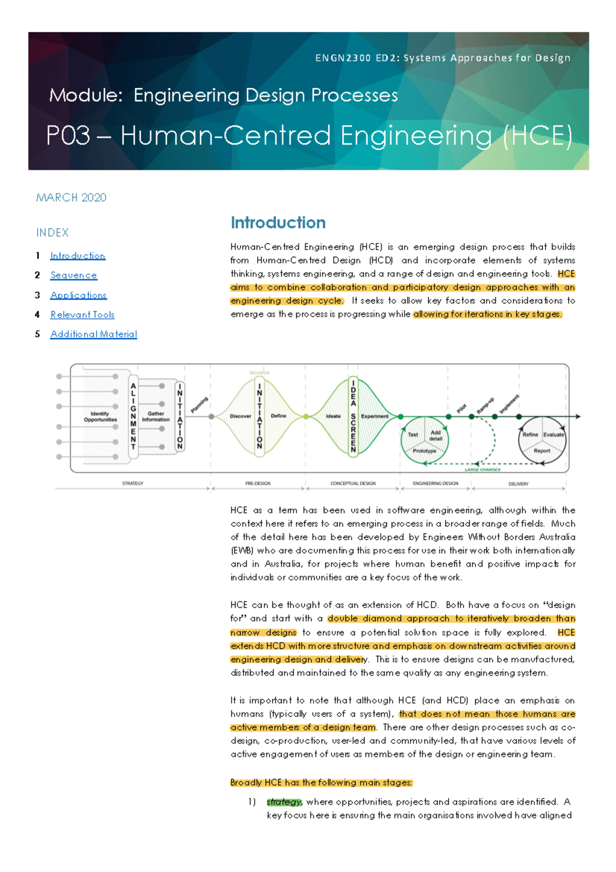 ENGN2300 P03 Human-Centred-Engineering - Introduction Human-Centred Engineering (HCE) is an ...