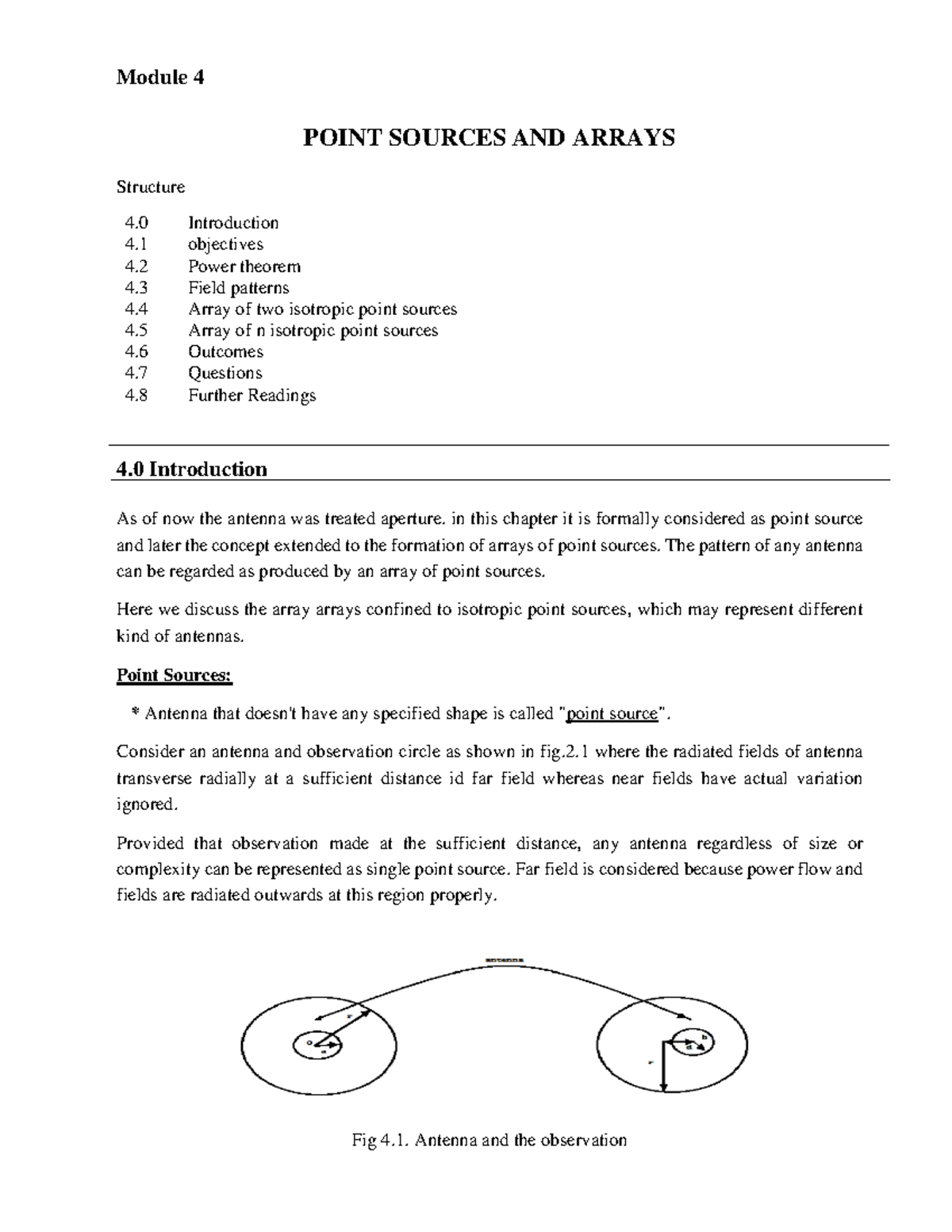 Microwave Engineering Unit-IV - Module 4 POINT SOURCES AND ARRAYS ...