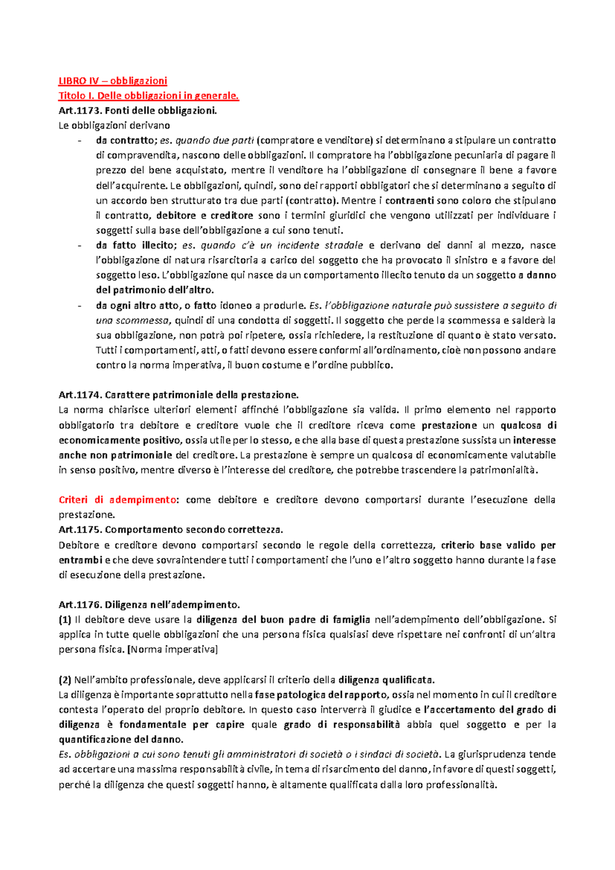 Libro IV-V - Appunti lezioni del professor Dario Scarpa - LIBRO IV ...