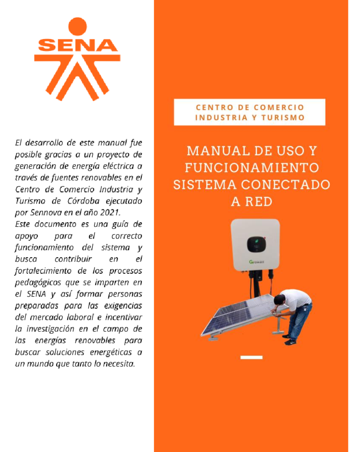 Manual de uso y funcionamiento sistema conectado a red - © Manual de ...