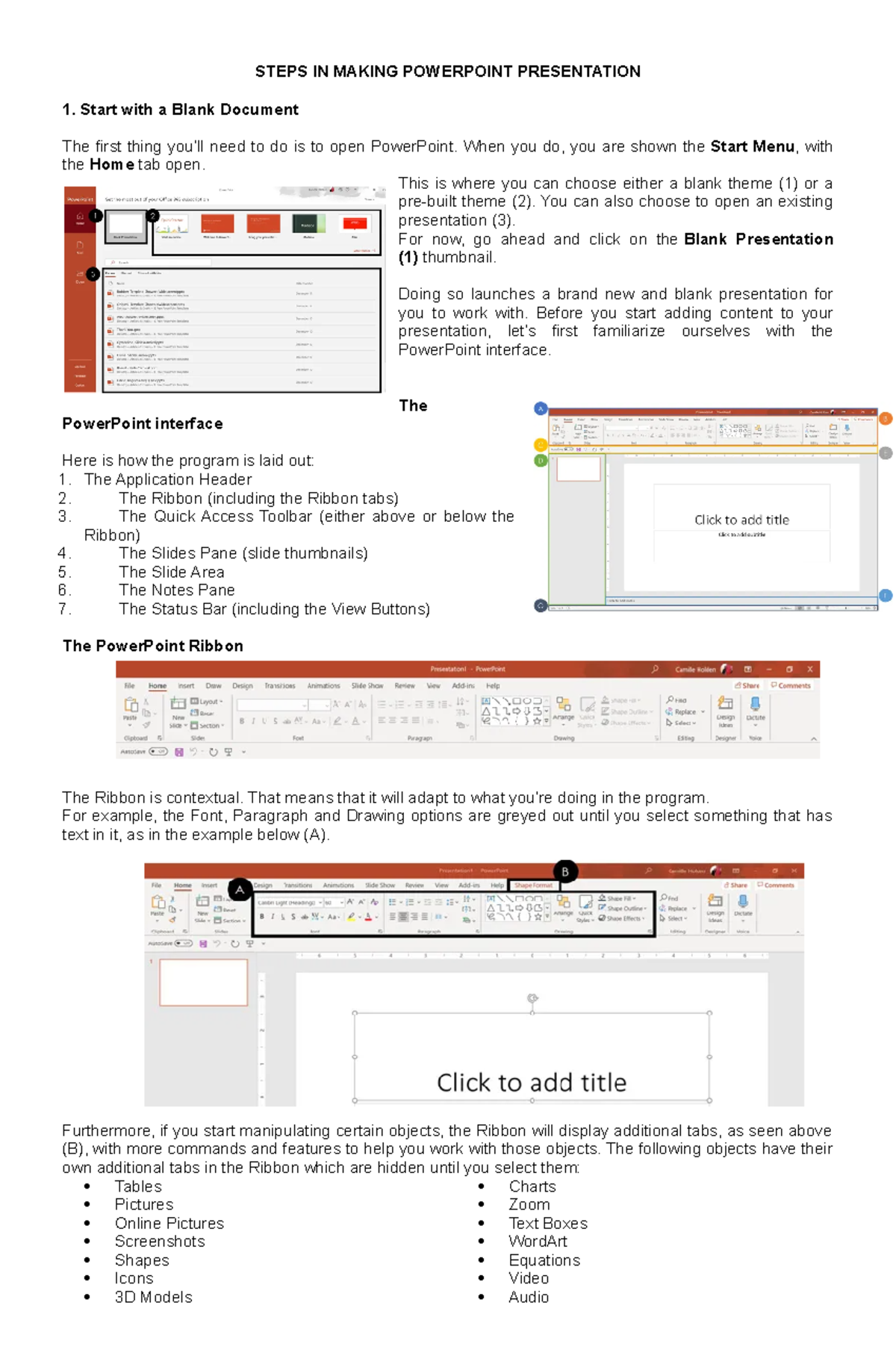 Steps IN Making Powerpoint Presentation - STEPS IN MAKING POWERPOINT ...