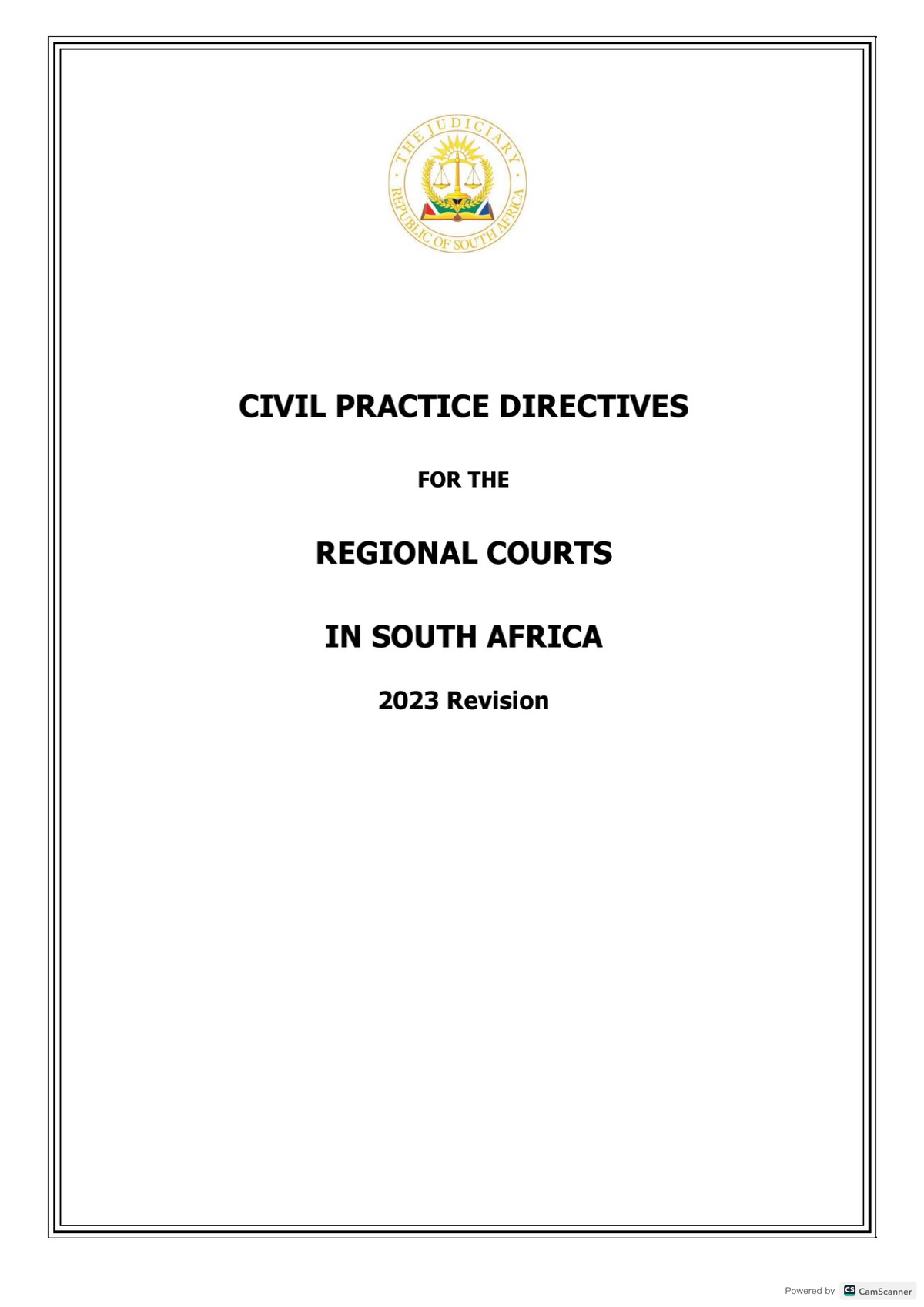Regional Court Practice Directives 2023 - CIV3701 - Studocu