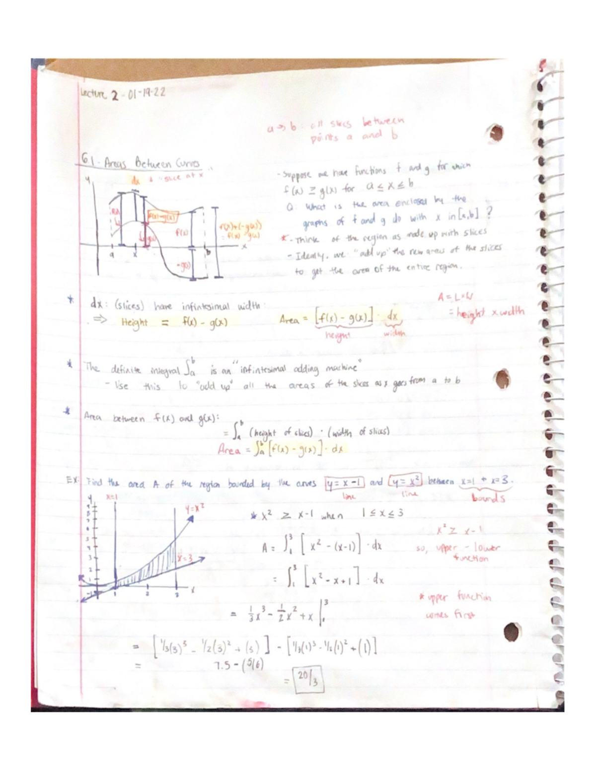 Areas Between Curves - MATH-162 - Studocu