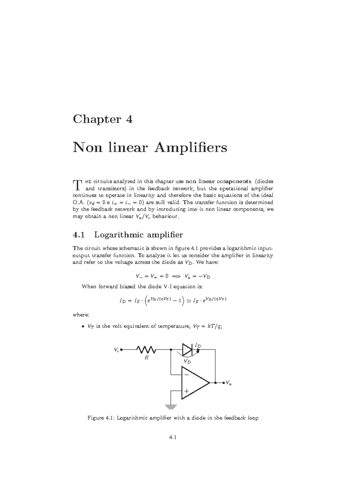 Chapter 4 Non Linear Operational Amplifiers - Chapter 4 Non linear ...