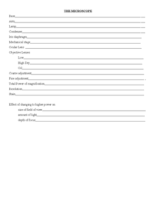 301 Lab Exam 1 Review List - Bi-301 Laboratory The content in these ...