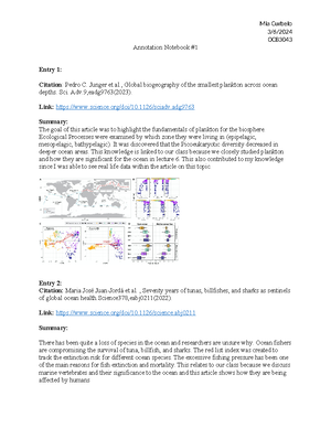 25 MCQ's (Roch) - This is just a quick hw assignment for Marine. - What is a Nekton? A. Larger ...