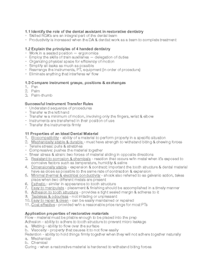 Prostho 9 - Lecture notes 9 - Provisional Coverage Provisional or ...