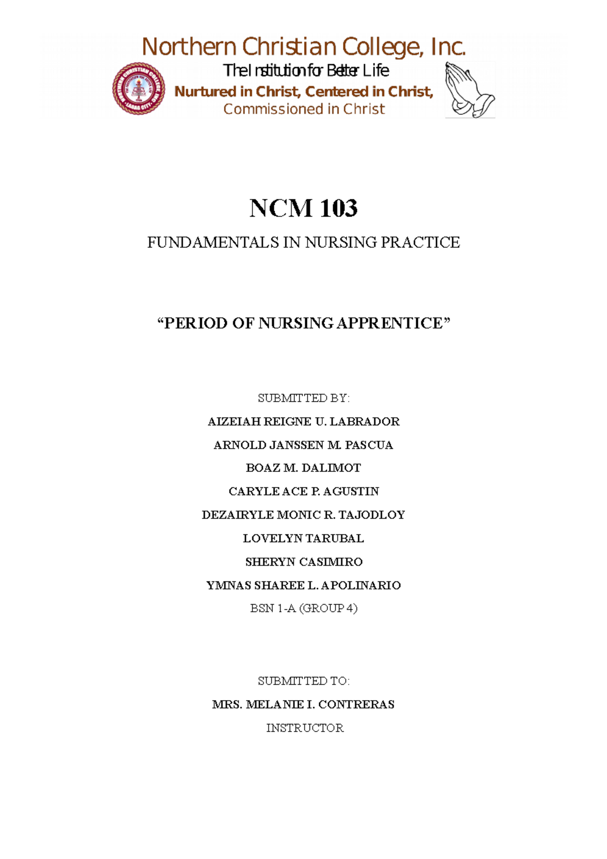 Aprentis - In the course Fundamentals of Nursing students learn basic ...