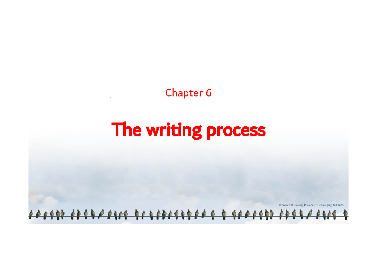 Writing process chap 6 - For business purposes - Chapter 6 The writing ...