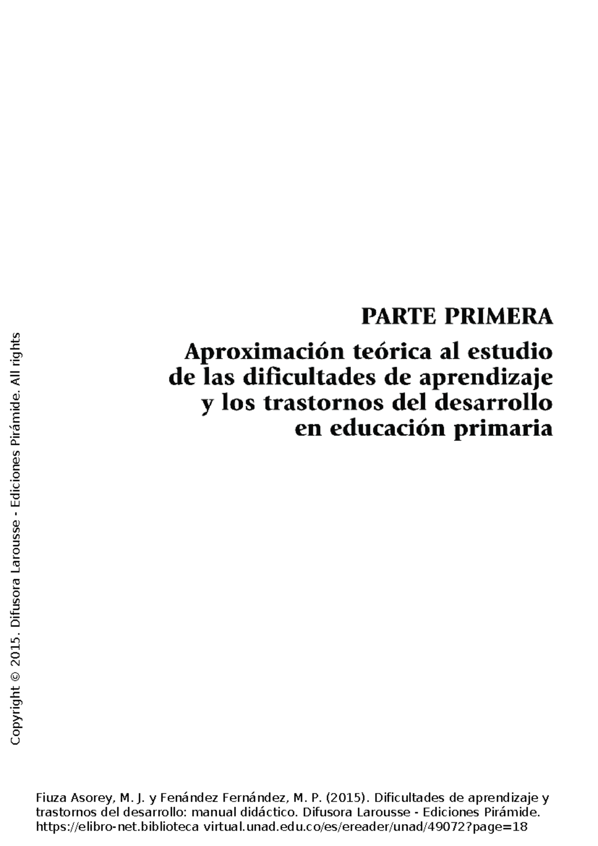 Dificultades de aprendizaje y trastornos del desarrollo - Fiuza Asorey, M. J. y Fenández ...
