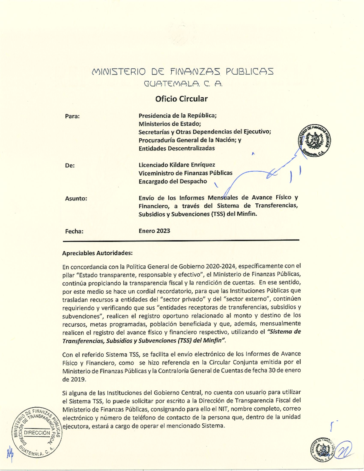 Oficio Circular 2023 - csdcs - Contabilidad Financiera - Studocu