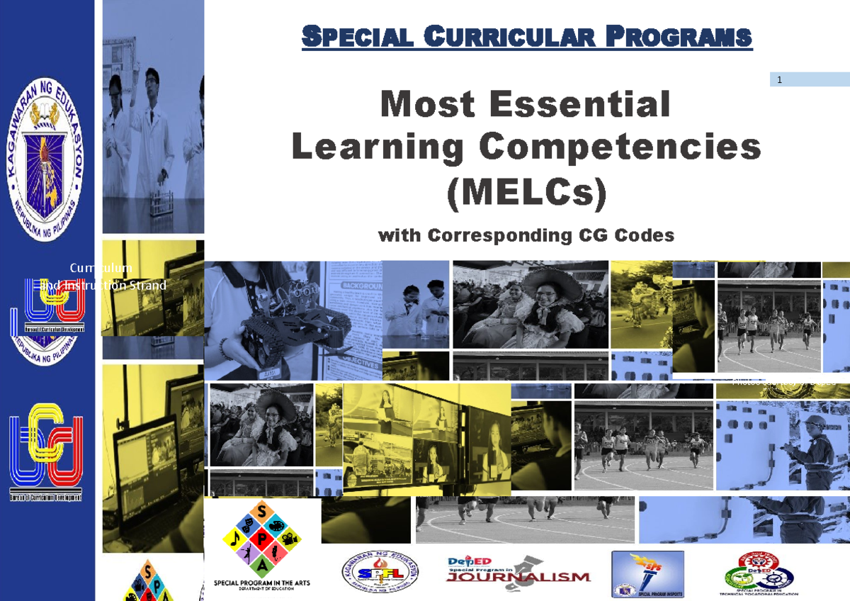 SCP MELCs Final 6242020 2 - Curriculum and Instruction Strand SPECIAL ...