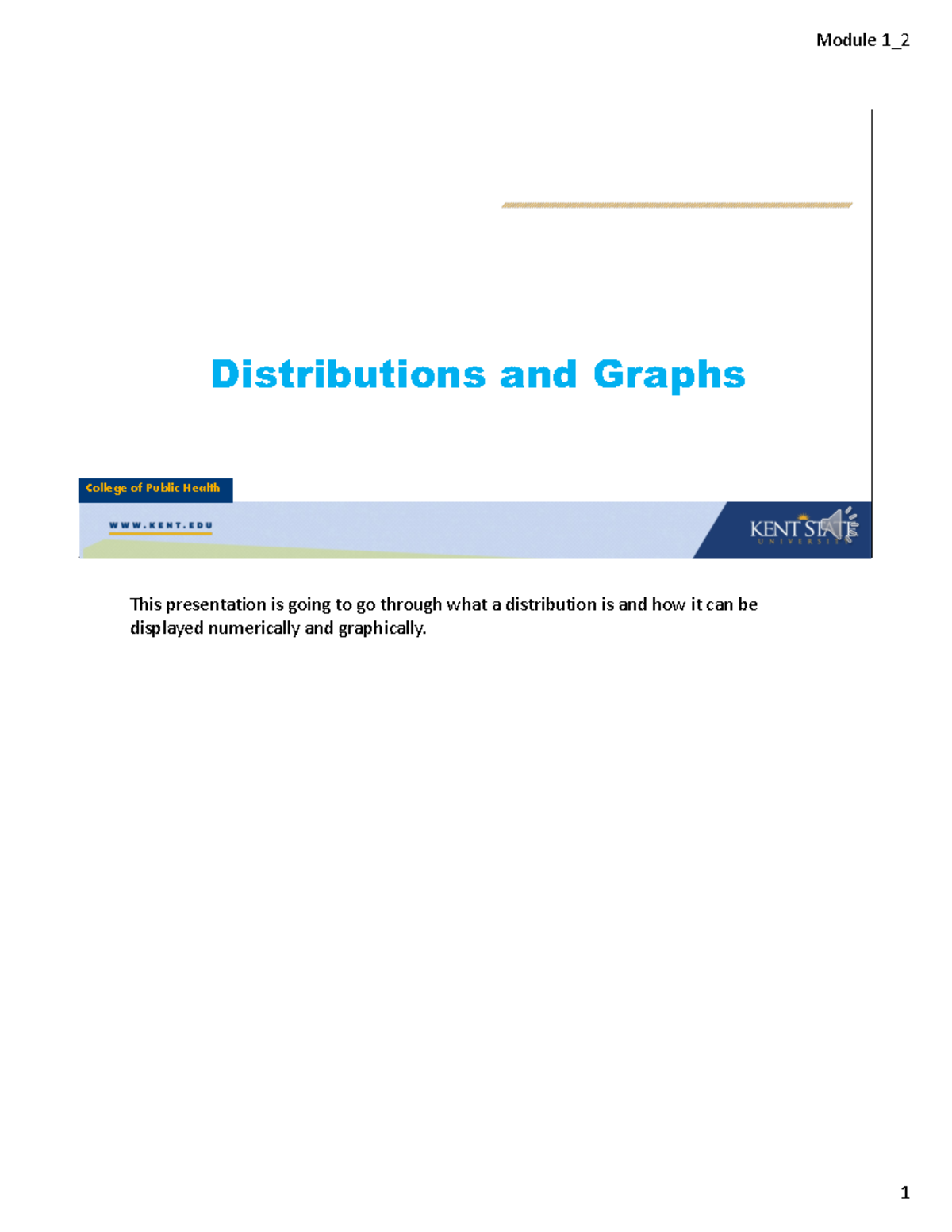 Distributions and Graphs - This presentation is going to go through what a distribution is and ...